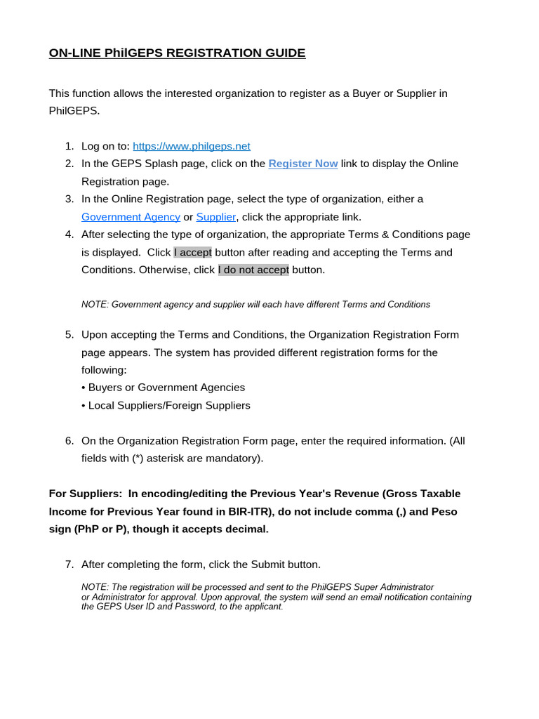 Registration - Online Guide | PDF