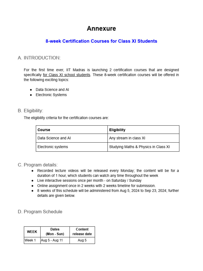Annexure Class XI | PDF