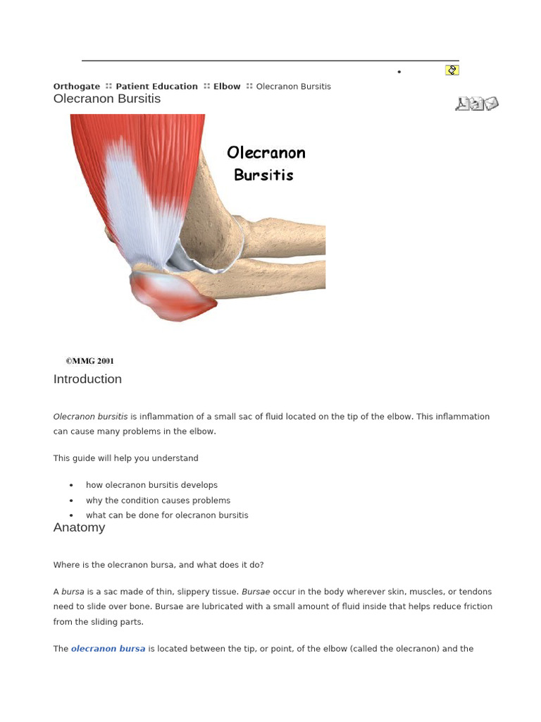 Olecranon Bursitis | PDF