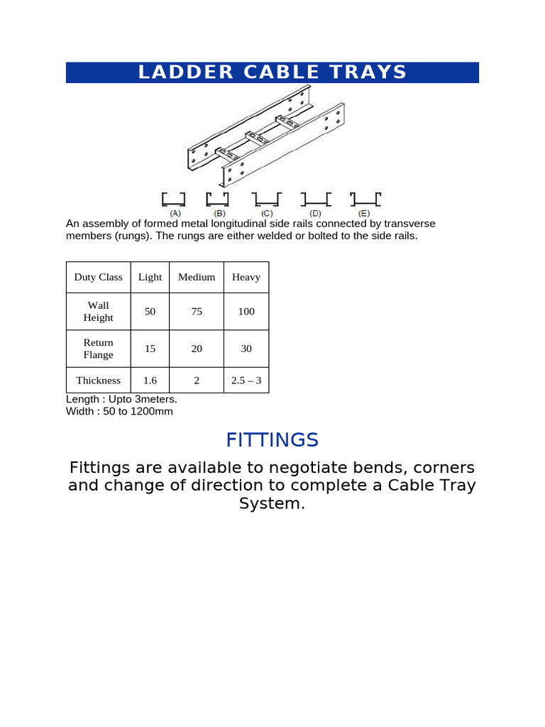 Ladder Cable Trays | PDF
