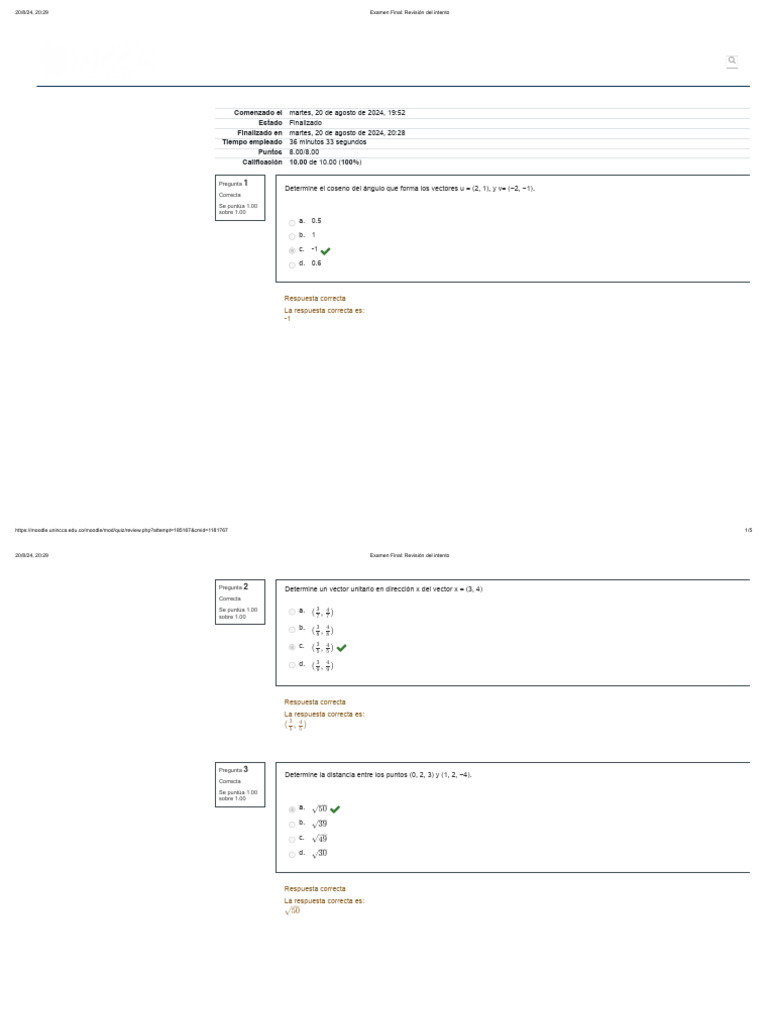 Examen Final Algebra | PDF