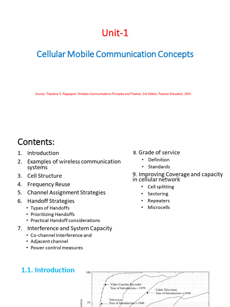 Unit-1: Cellular Mobile Communication Concepts | PDF | Cellular Network | Telephone