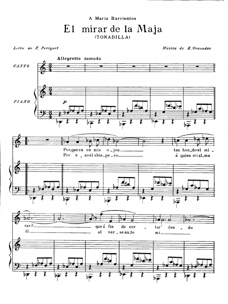 El_mirar_de_la_Maja_Enrique GRANADOS | PDF