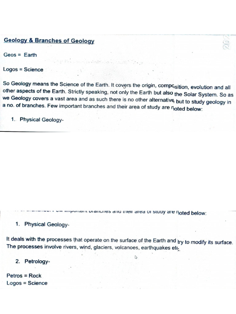 Branches of Geology | PDF