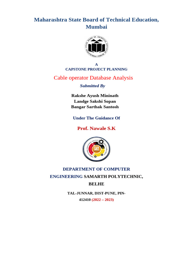 1 Title and Certificate Capstone Project Ayush | PDF | Educational ...