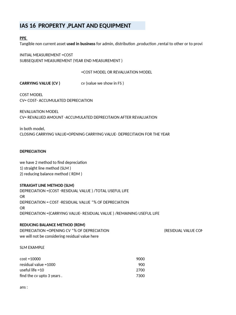 IAS 16 PPE | PDF