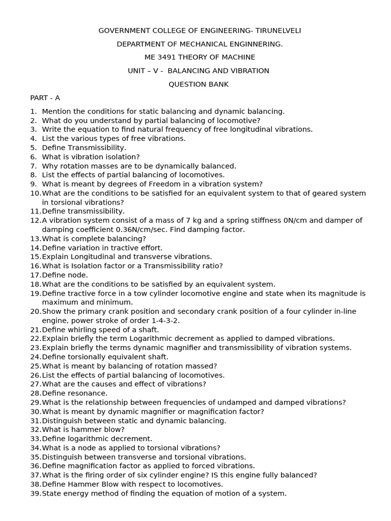 ME3491 TOM UNIT V (1) G | PDF