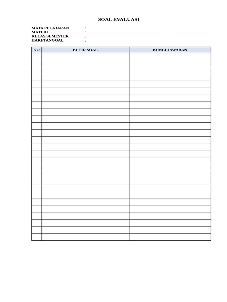 Program Analisis Perbaikan | PDF