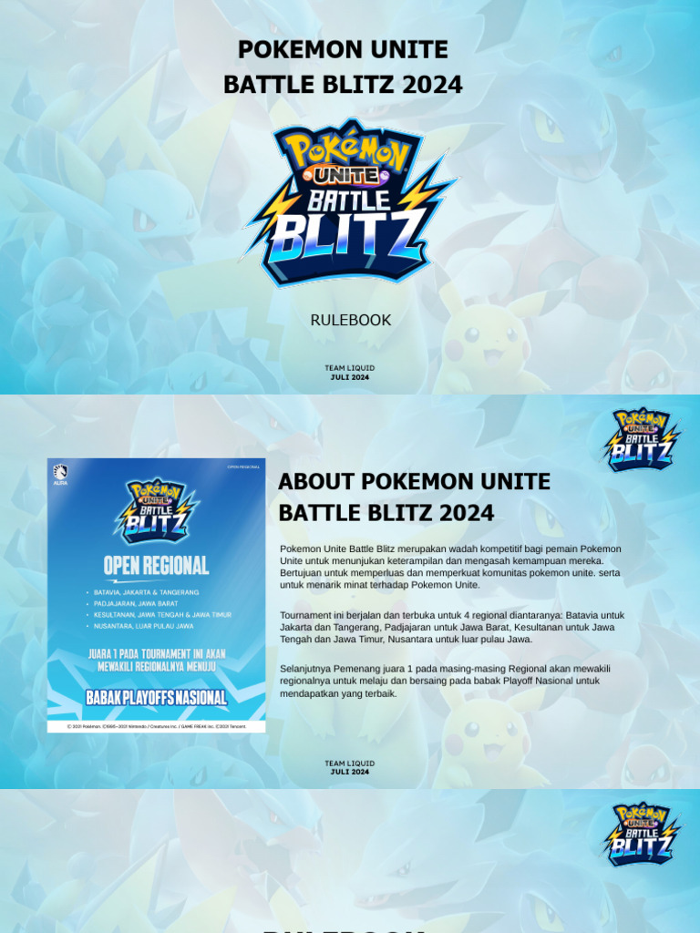 Rulebook Pokemon Unite Battle Blitz | PDF