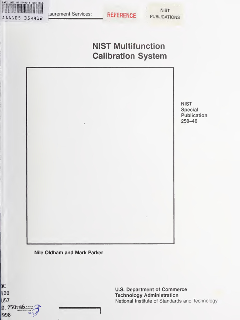Nist Multifunction Meter Callibration | PDF