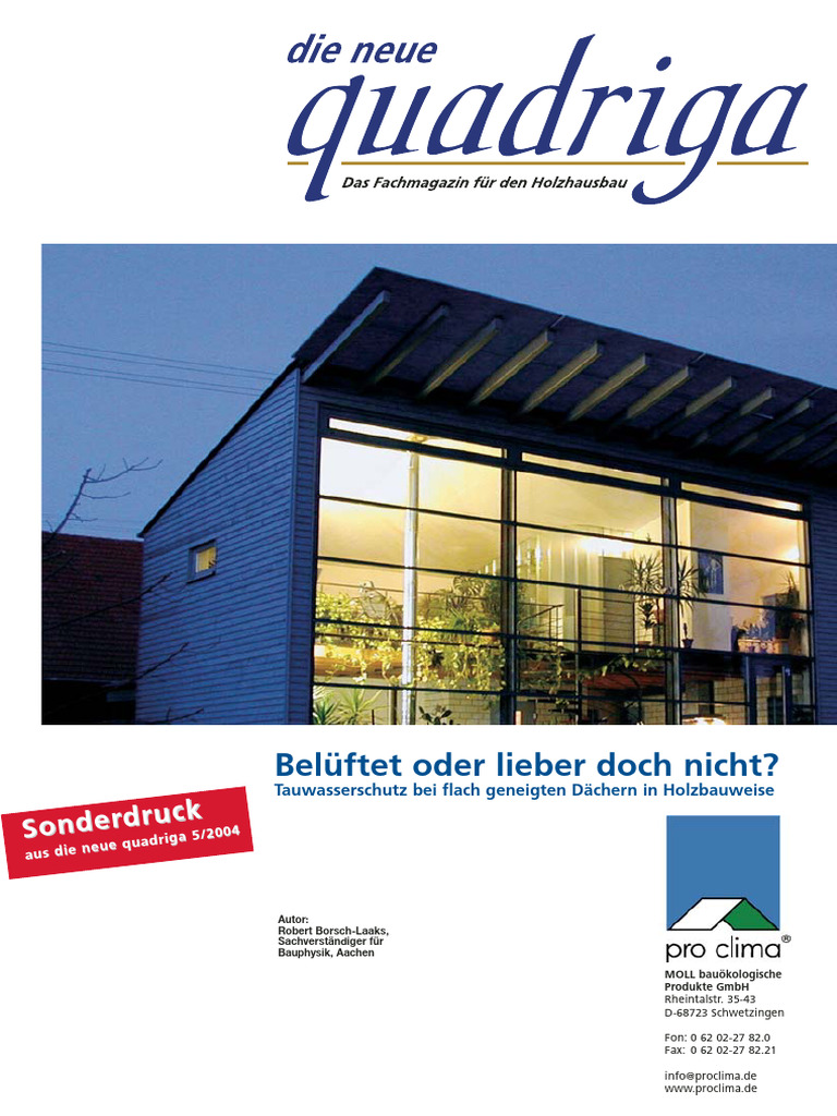 Quadriga Sonderdruck Flachdach | PDF