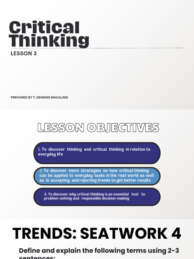 (Trends) Lesson 3 | PDF