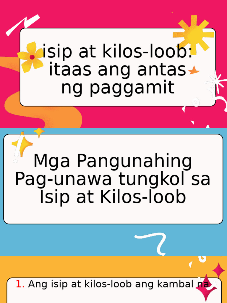Isip at Kilos-Loob: Itaas Ang Antas NG Paggamit | PDF