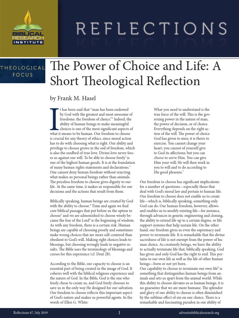 The Power of Choice and Life | PDF