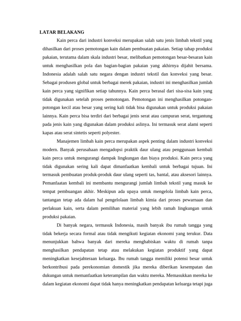 Latar Belakang | PDF