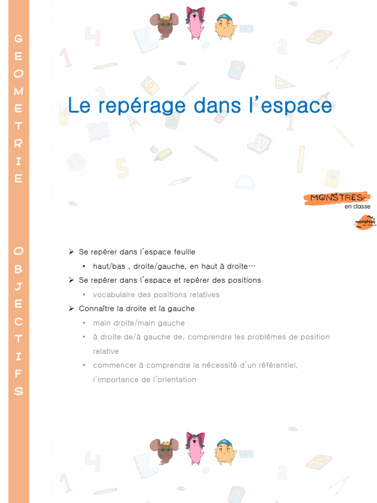 Se Répérer Dans L'espace CP Diaporama | PDF