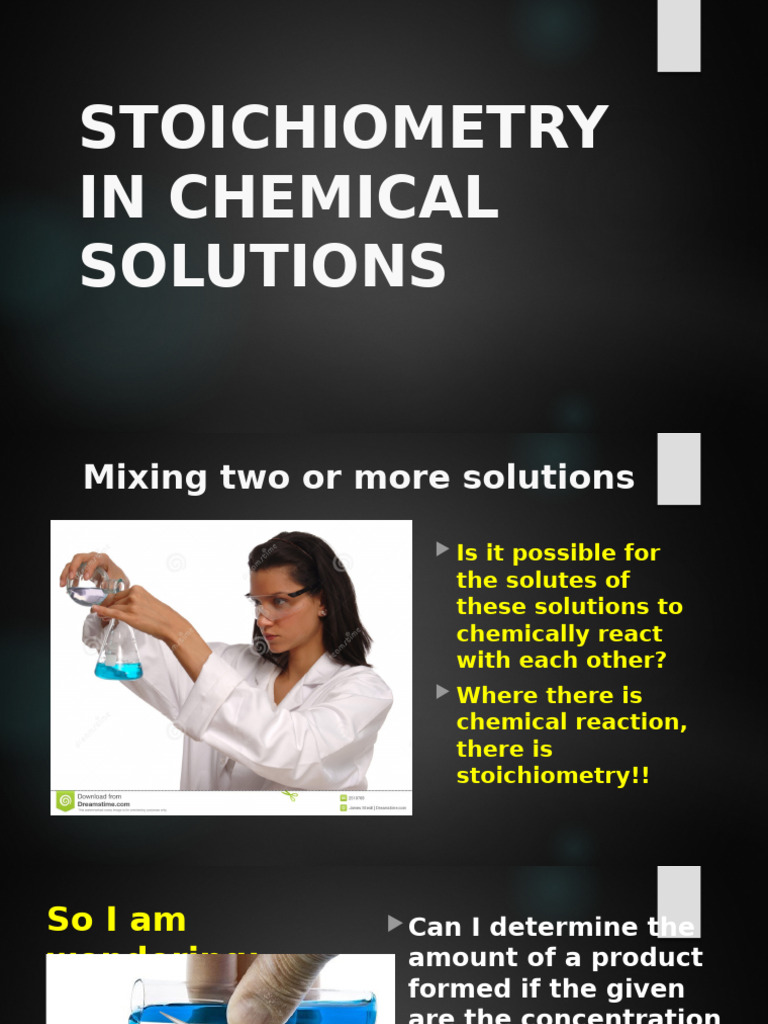 #5 - Stoichiometry in Chemical Solutions 2 | PDF