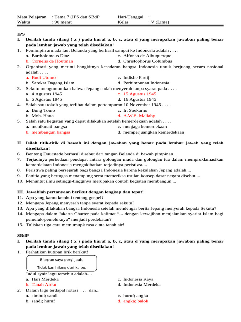 PAS Tema 7 Paket 2 | PDF