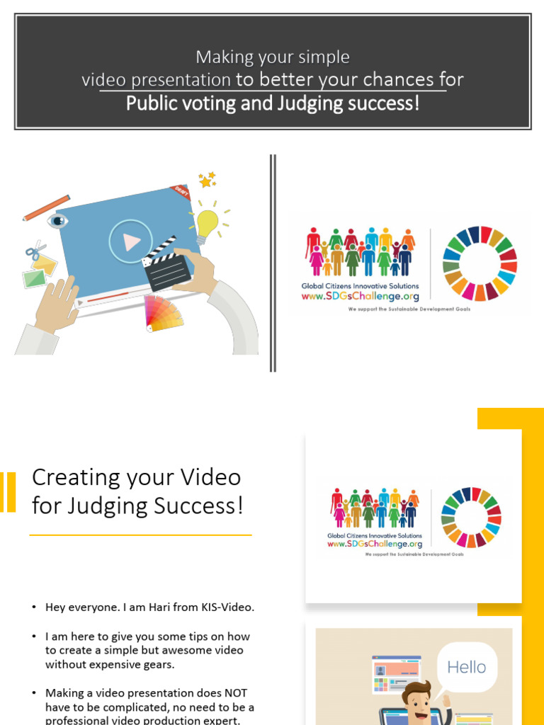 Creating Video Presentations For Judging Succe | PDF