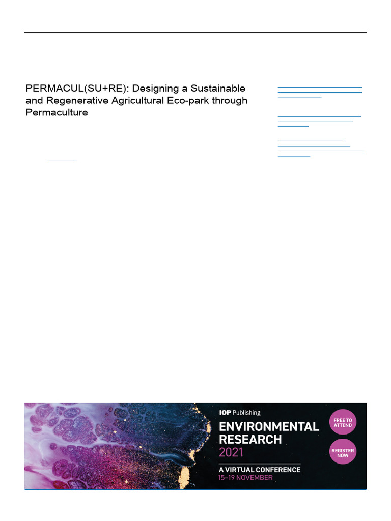 PERMACULSURE Designing A Sustainable and Regenerat | PDF