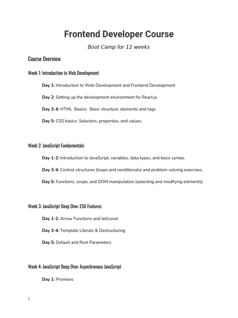 Frontend Developer Course | PDF