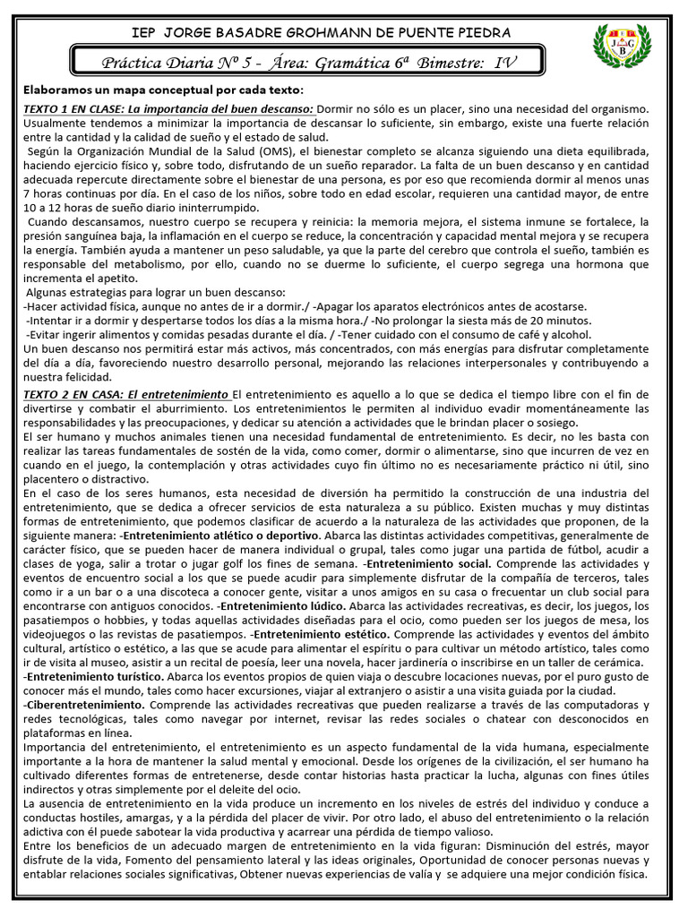 Ficha 4b Nov Sem1 Gram 6 | PDF