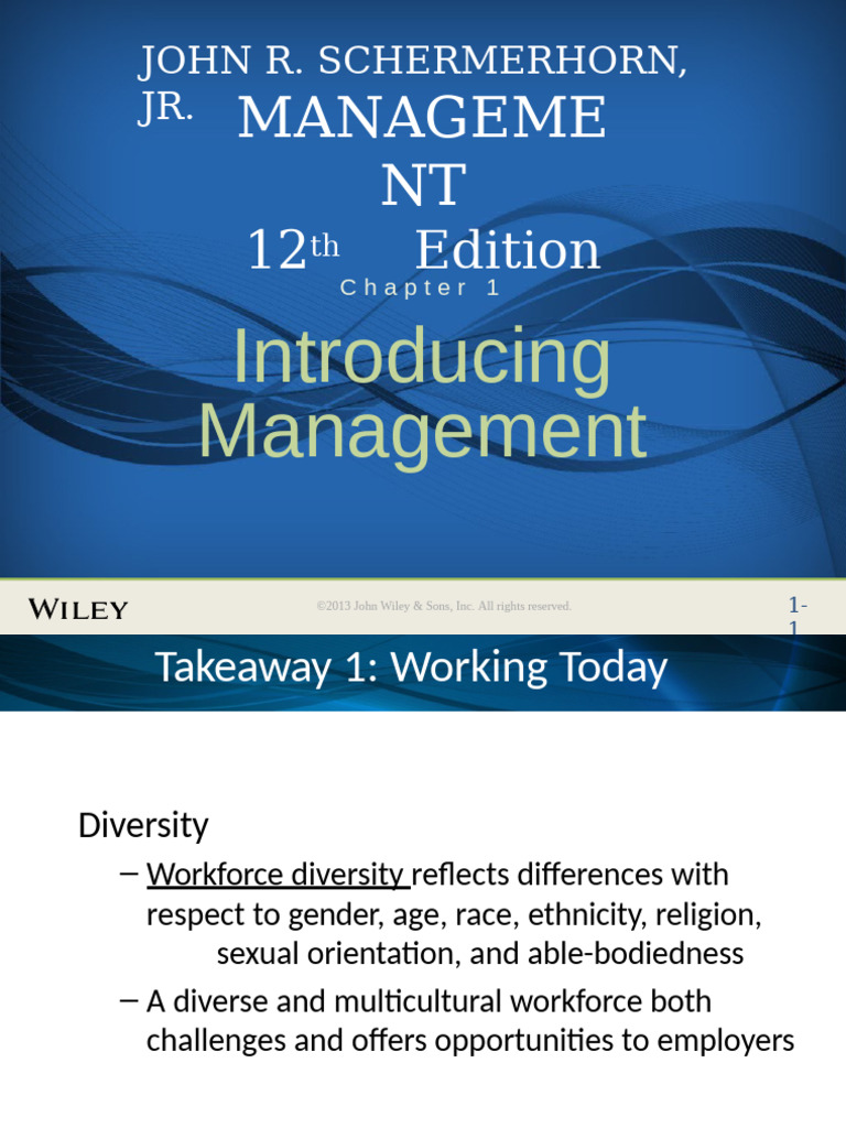 Chapter 1 - Introducing Management (1) | PDF Chapter 1 - Introducing Management (1) | PDF