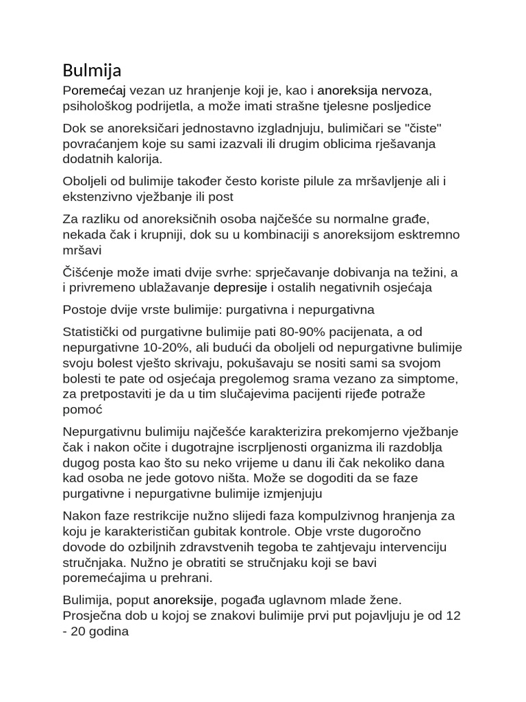 Bulmija I Karijes | PDF