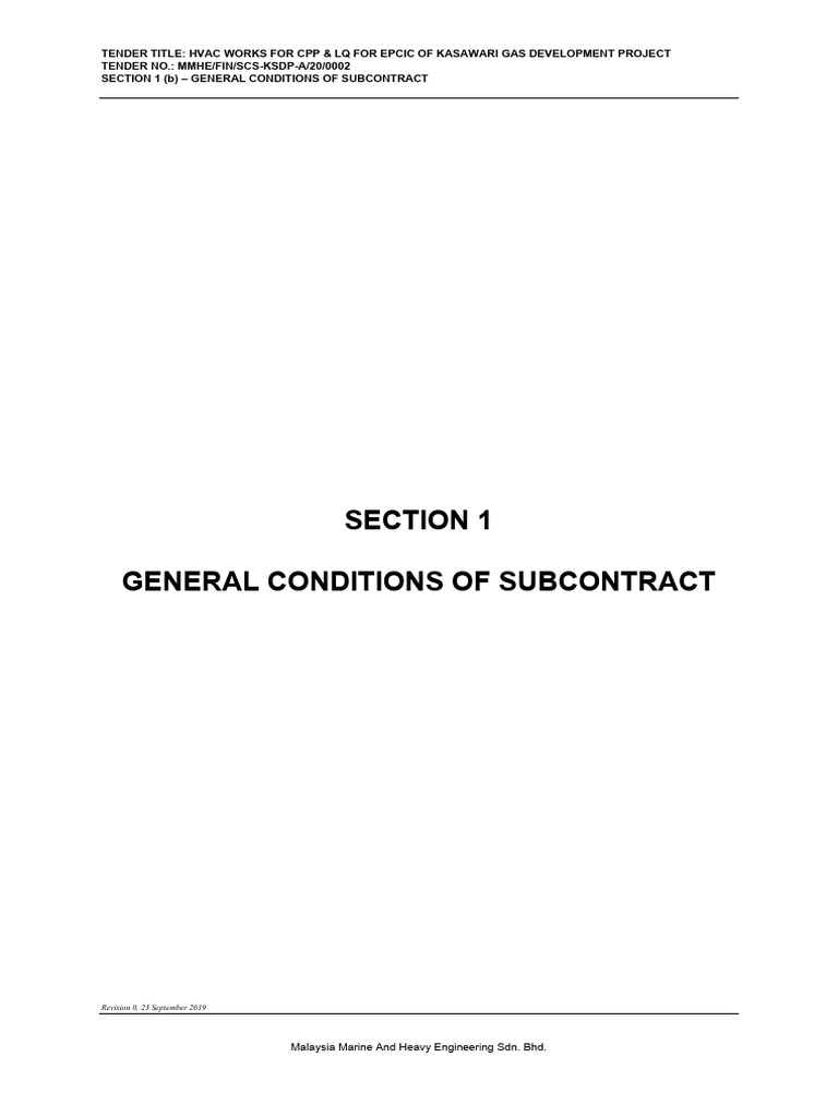 Section 1B General Condition | PDF