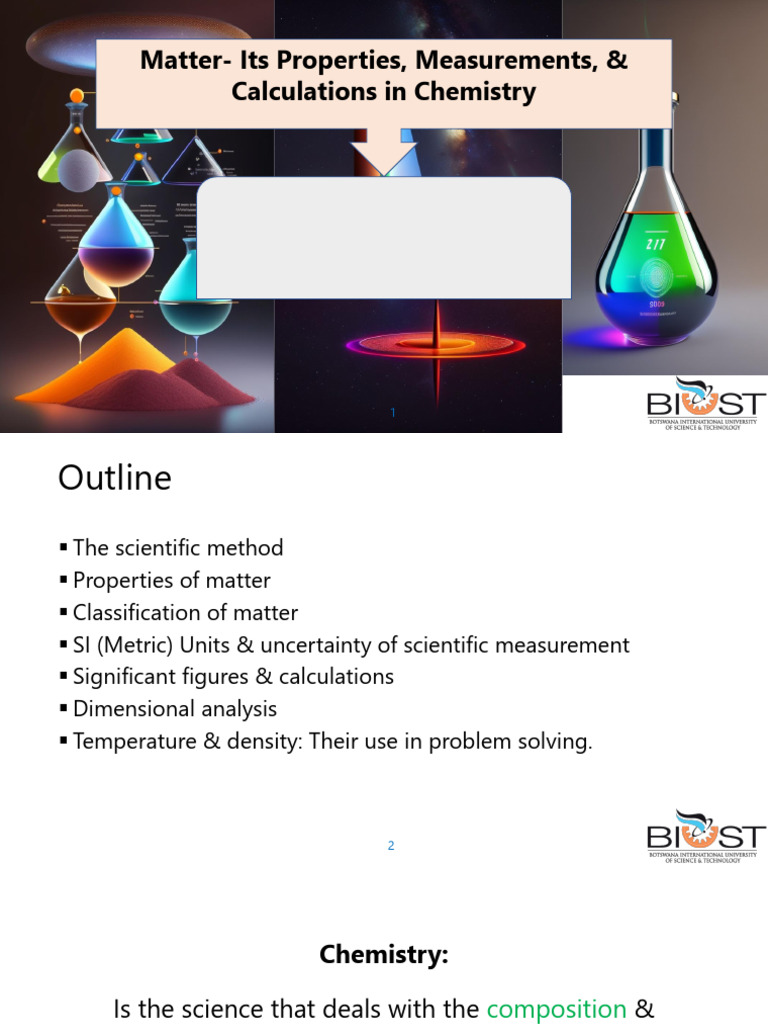 CHEM 101 - L1 - Matter - Its Properties, Measurements, & Calculations ...