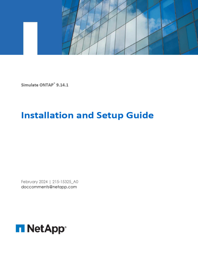 Simulate ONTAP 9-14-1 Installation and Setup Guide | PDF