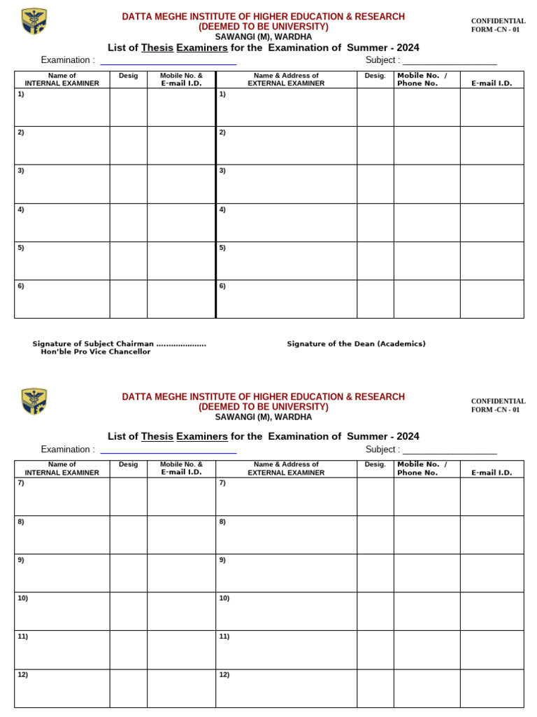 Core Committe Format For Thesis Evaluators | PDF