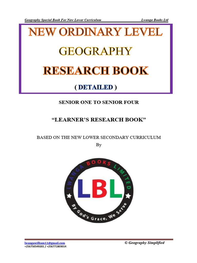 s1-s4 Geo Learner's Research Book (LBL) | PDF