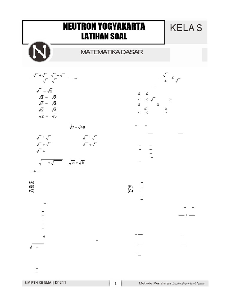 Lat Soal MTK Dasar | PDF