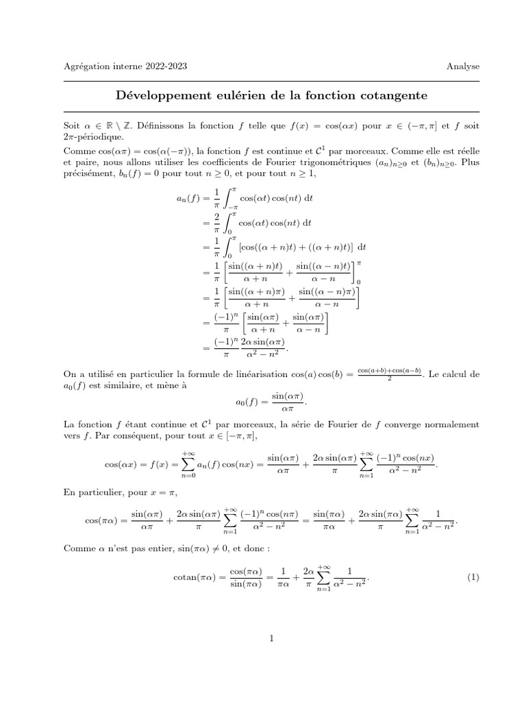 SeriesFourier Euler | PDF