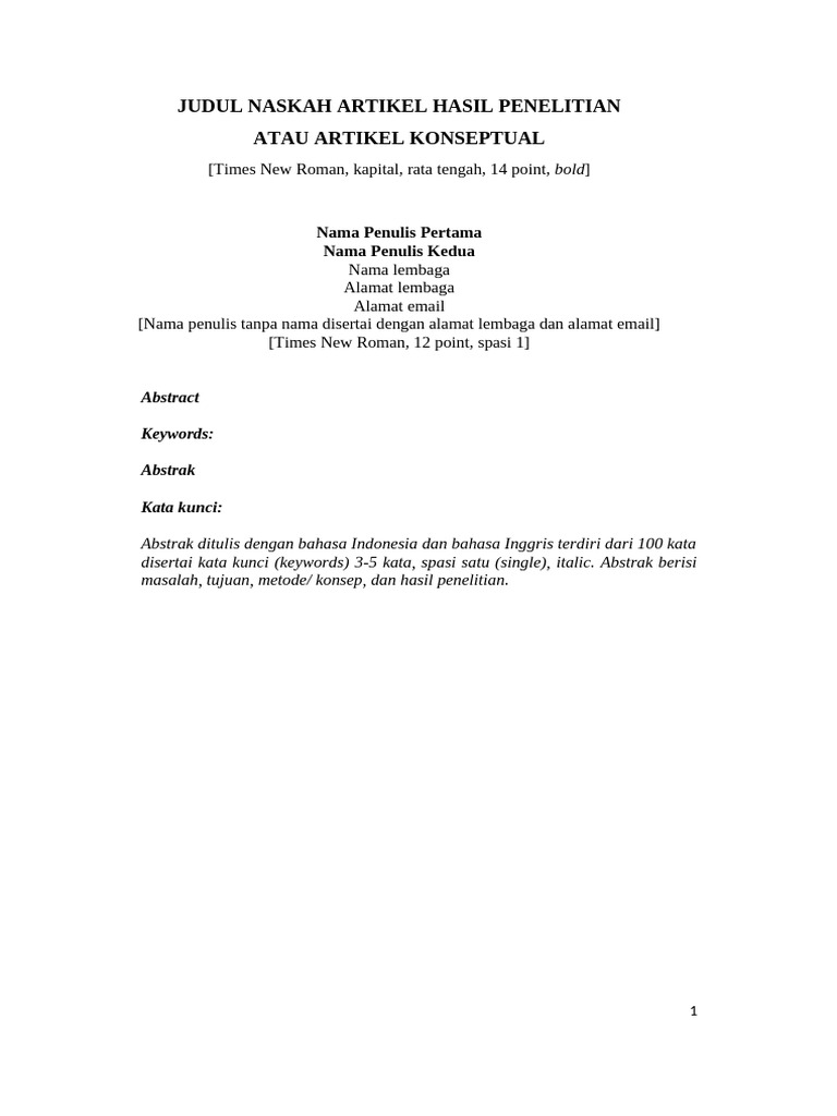 Template Jurnal | PDF