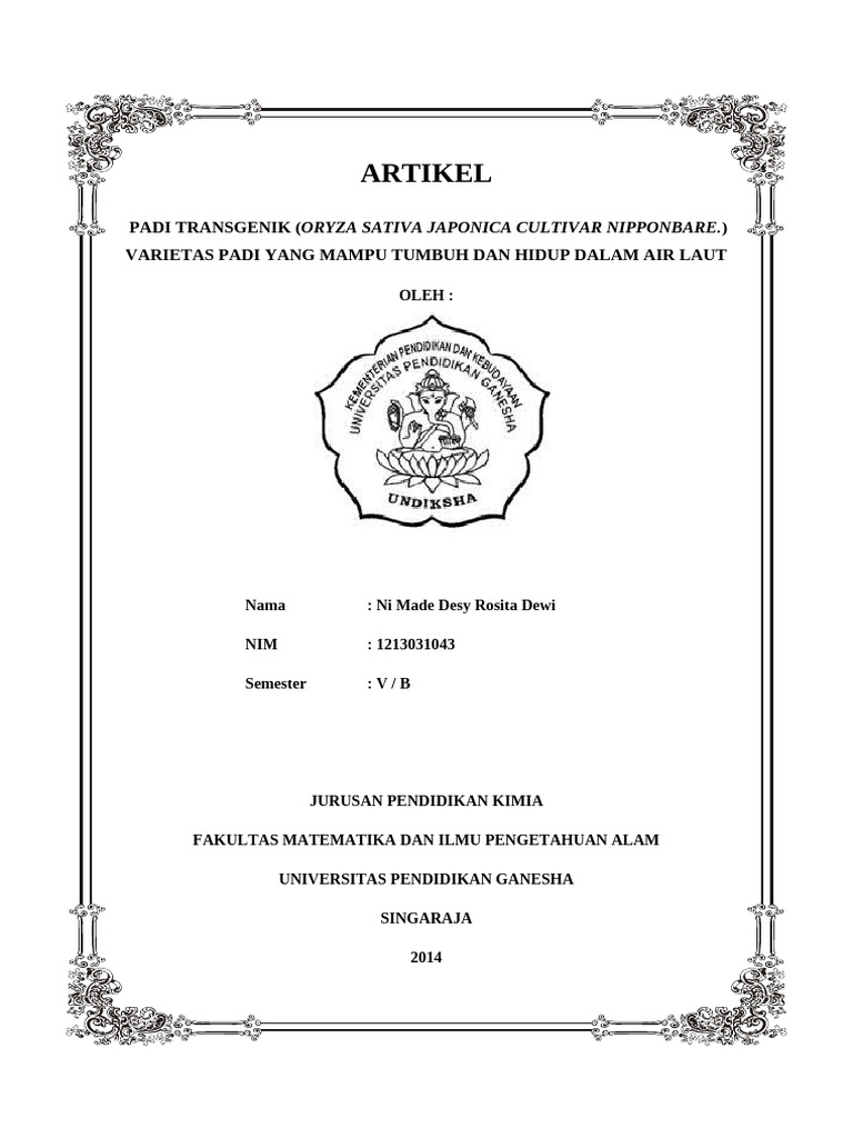 Padi Transgenik | PDF