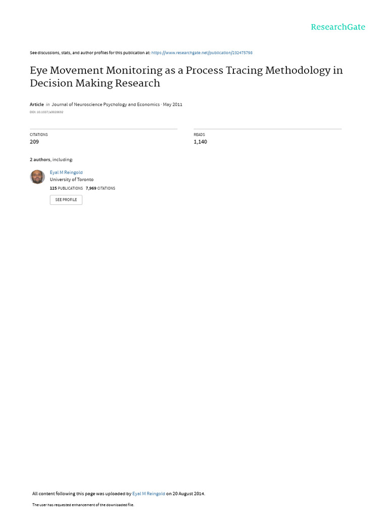 Glaholt Reingold 2011 | PDF