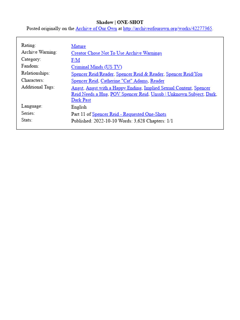 Shadow ONE-SHOT | PDF