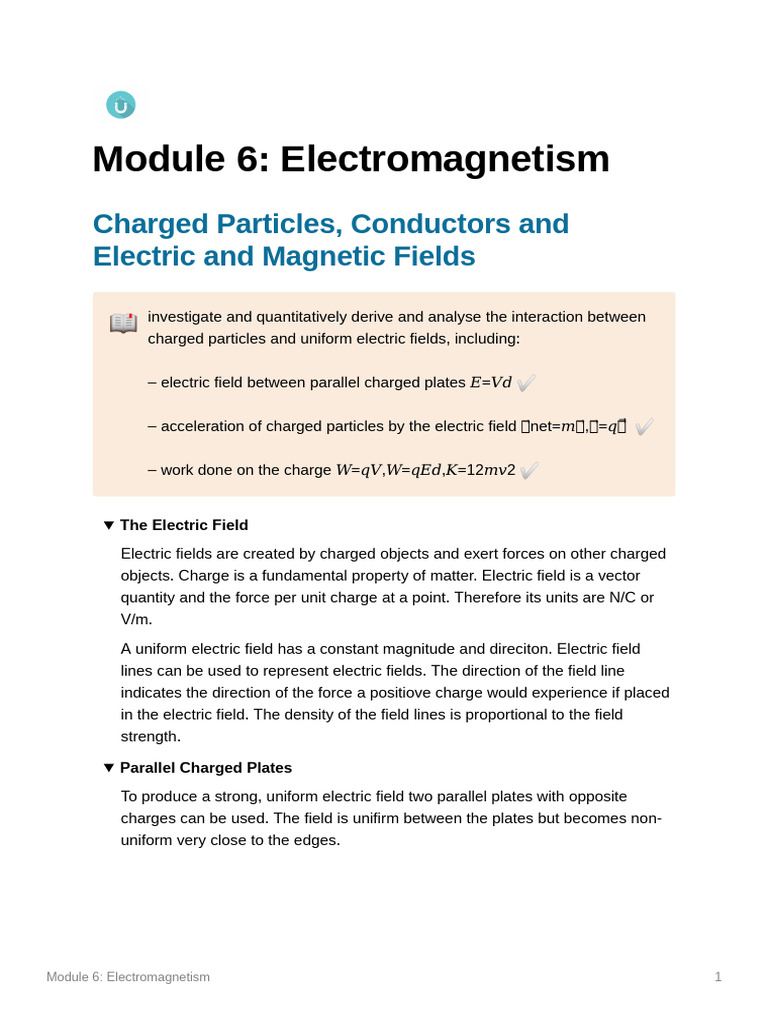 Module 6 Electromagnetism | PDF