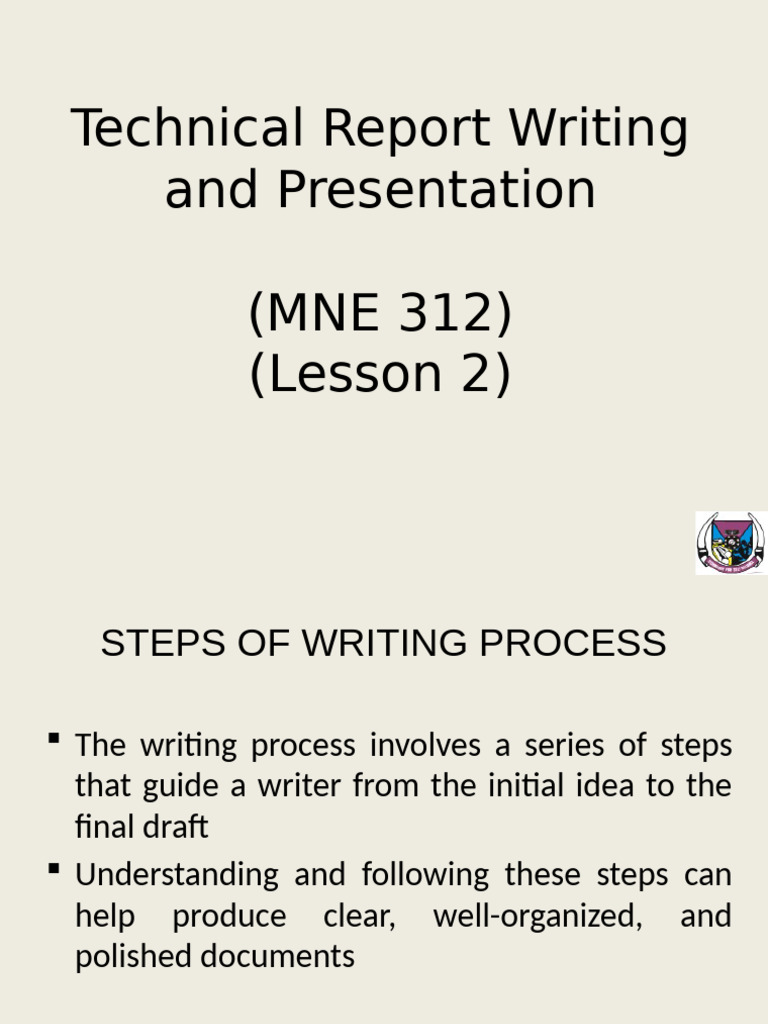 Technical Report Writing Lesson 2 | PDF