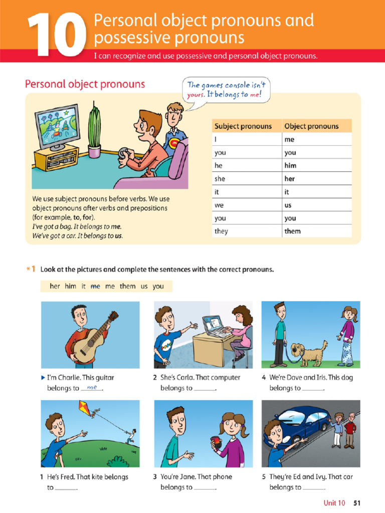 Personal Object: Pronouns | PDF