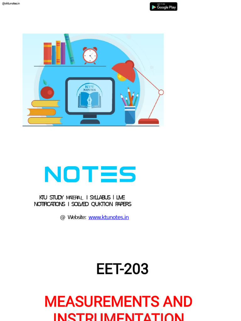 MI (EET203) M1-Ktunotes - in | PDF | Observational Error | Accuracy And ...