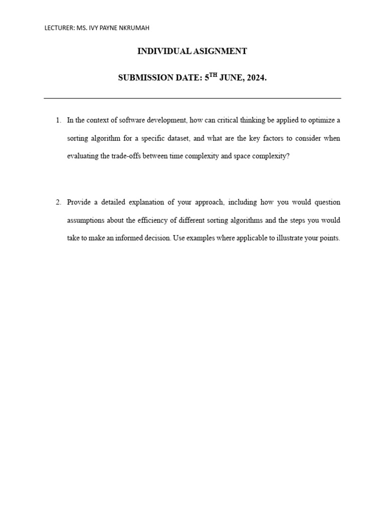 Individual Asignment | PDF