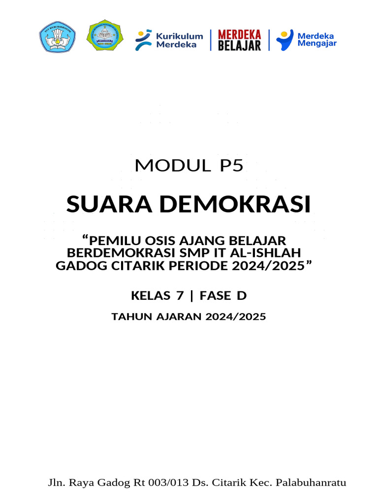 Modul P5 Suara Demokrasi | PDF
