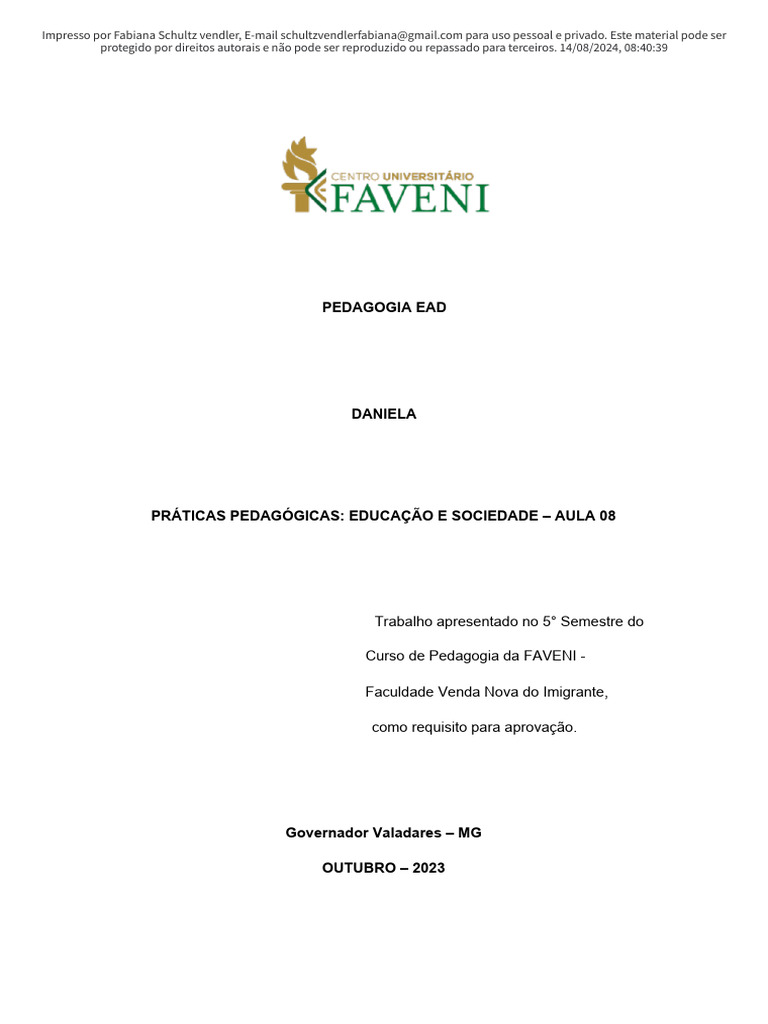 AULA8 - 5º Periodo | PDF