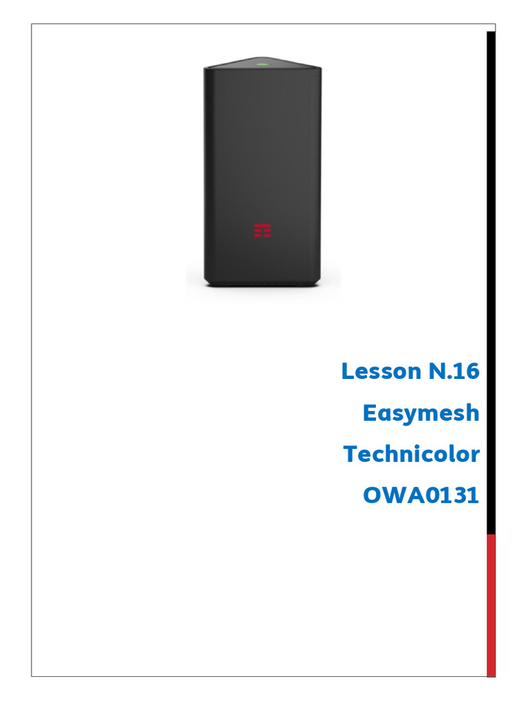 Easymesh - Technicolor OWA0131 - V2 | PDF | Wi Fi | Data Transmission