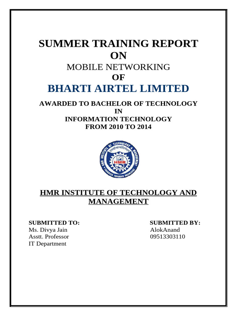 Summer Training Report | PDF