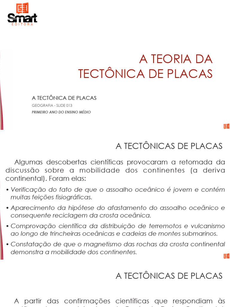 013 A Tectônica de Placas | PDF | Placas tectônicas | Ciências e Matemática