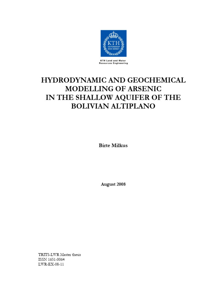 Hydrodynamic and Geochemical | PDF